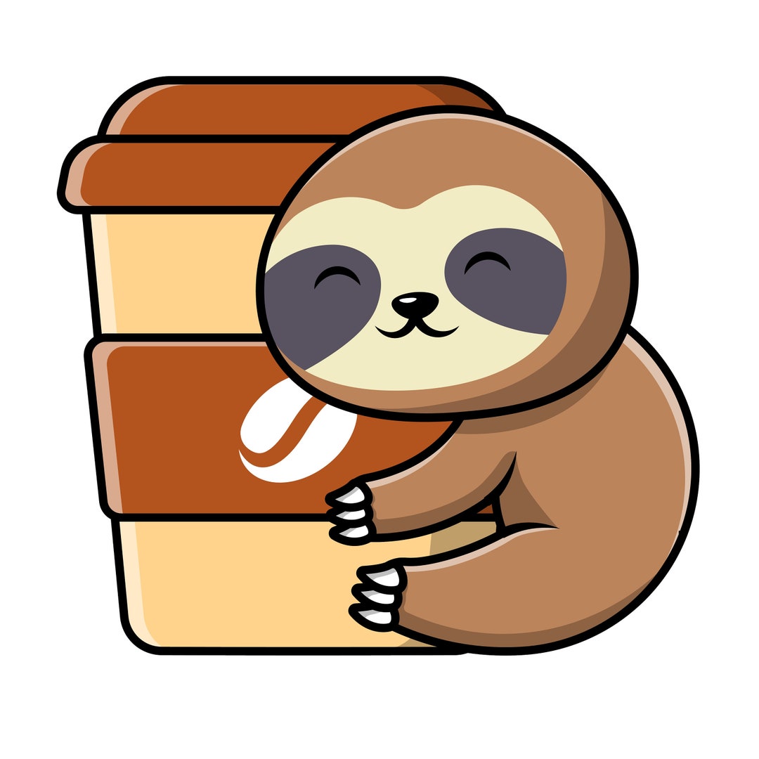 Cute Sloth SVG, Sloth Graphic Design SVG, Sloth Artwork , Sloth Print ...