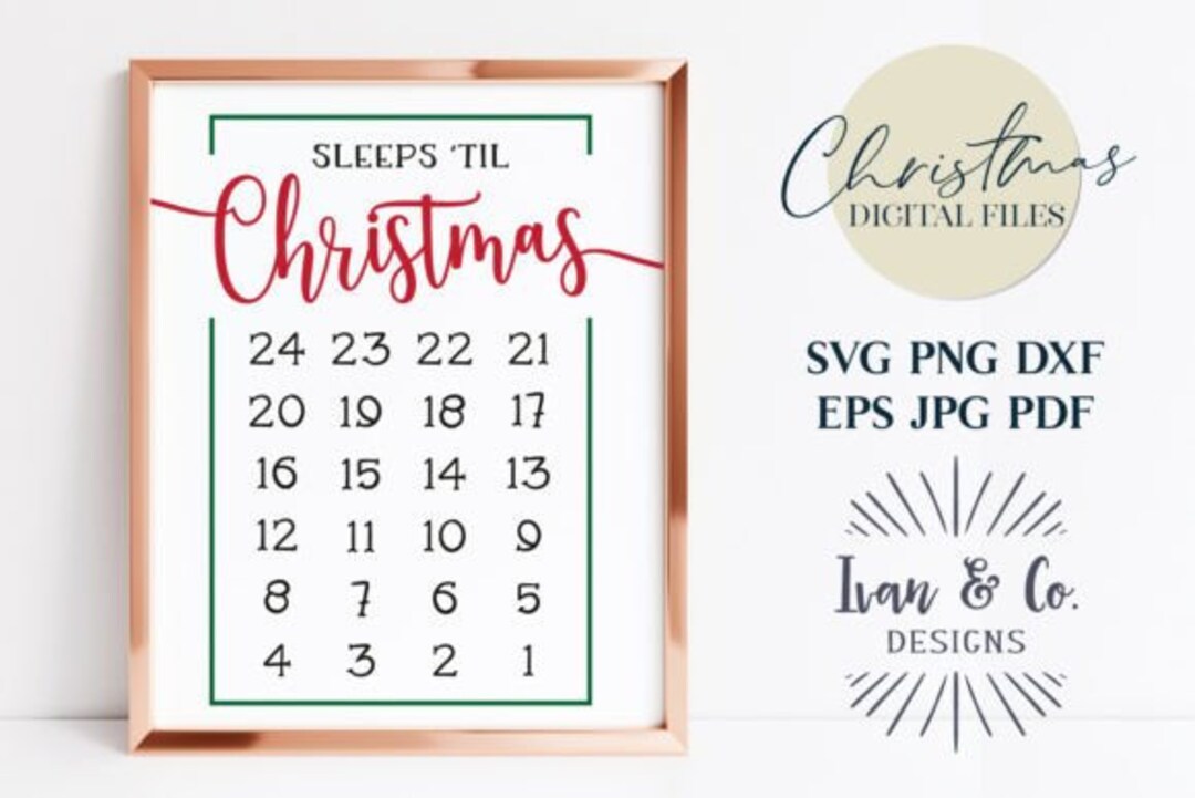 Christmas Countdown SVG Bundle Christmas Svg Christmas - Etsy