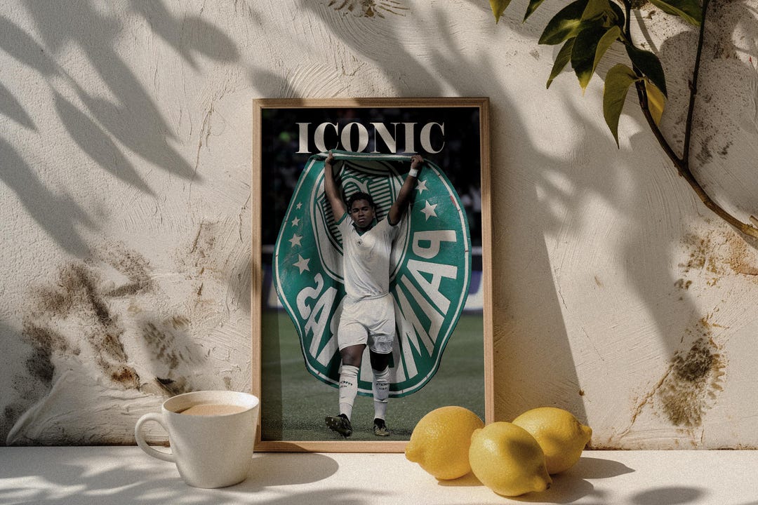 Endrick Iconic Palmeiras Poster, Football Print Home Decoration, Wall ...