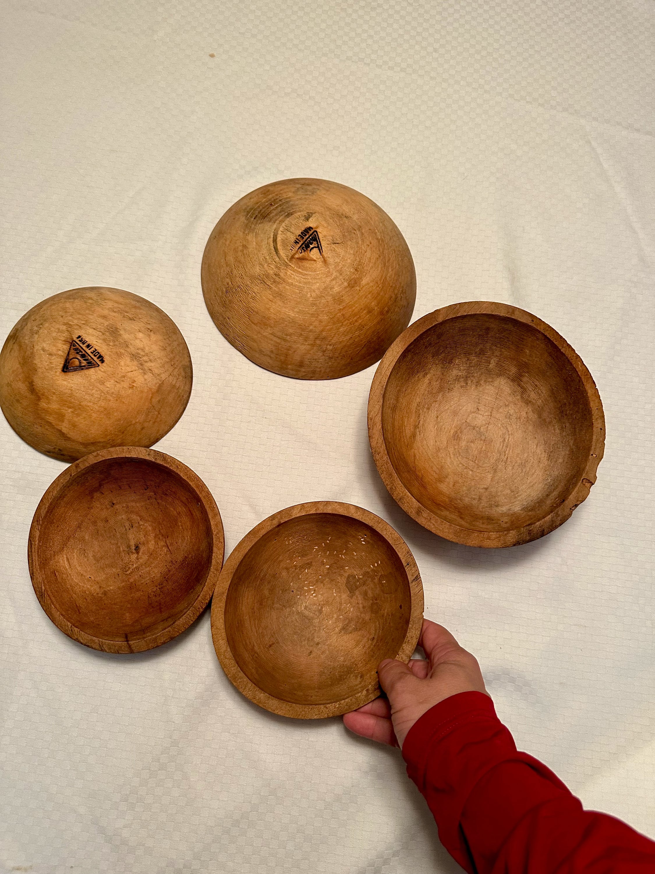 Five Parrish Wooden Bowls, Varied Sizes - Etsy