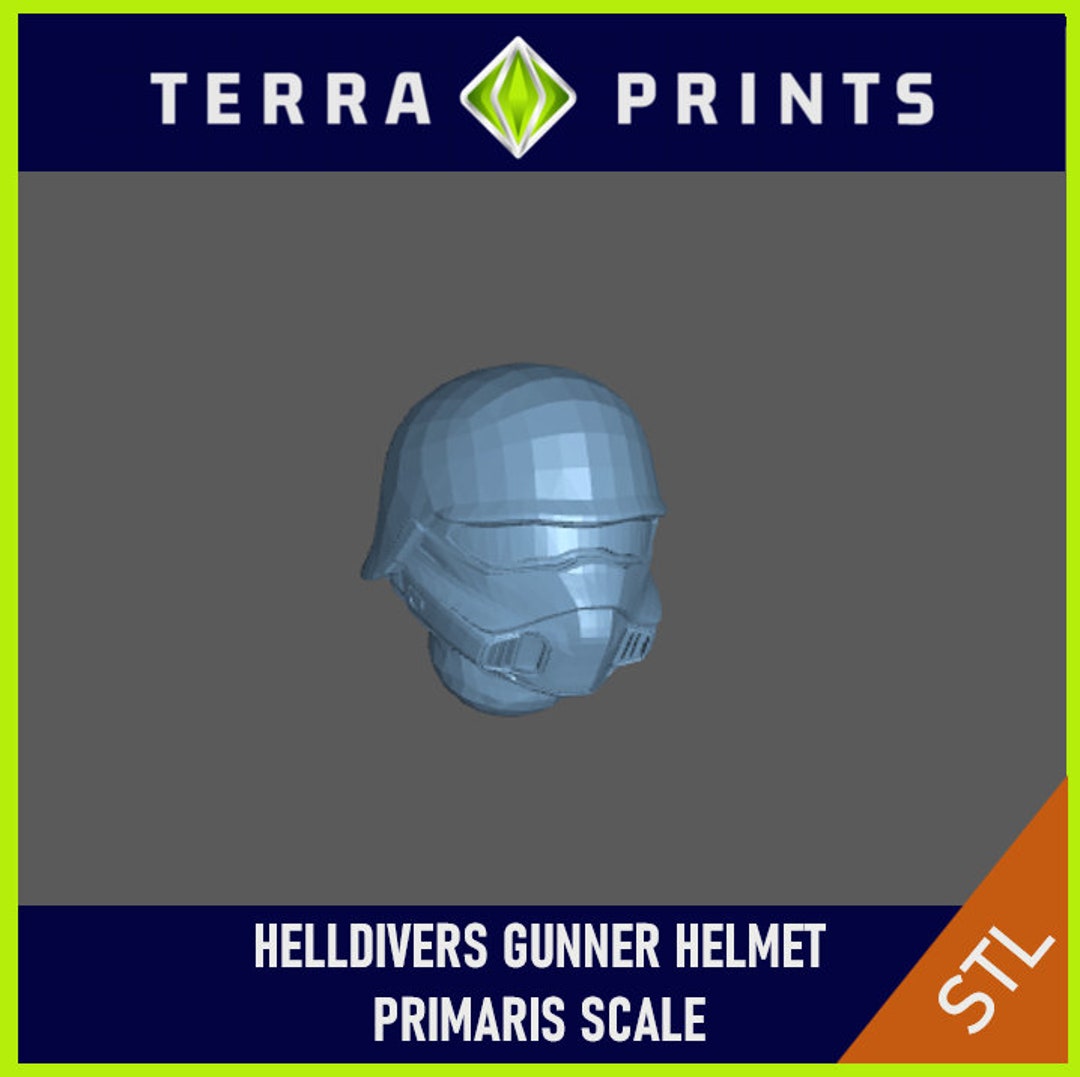 HELLDIVER Light Gunner HELMET STL Compatible With Sm Marines - Etsy