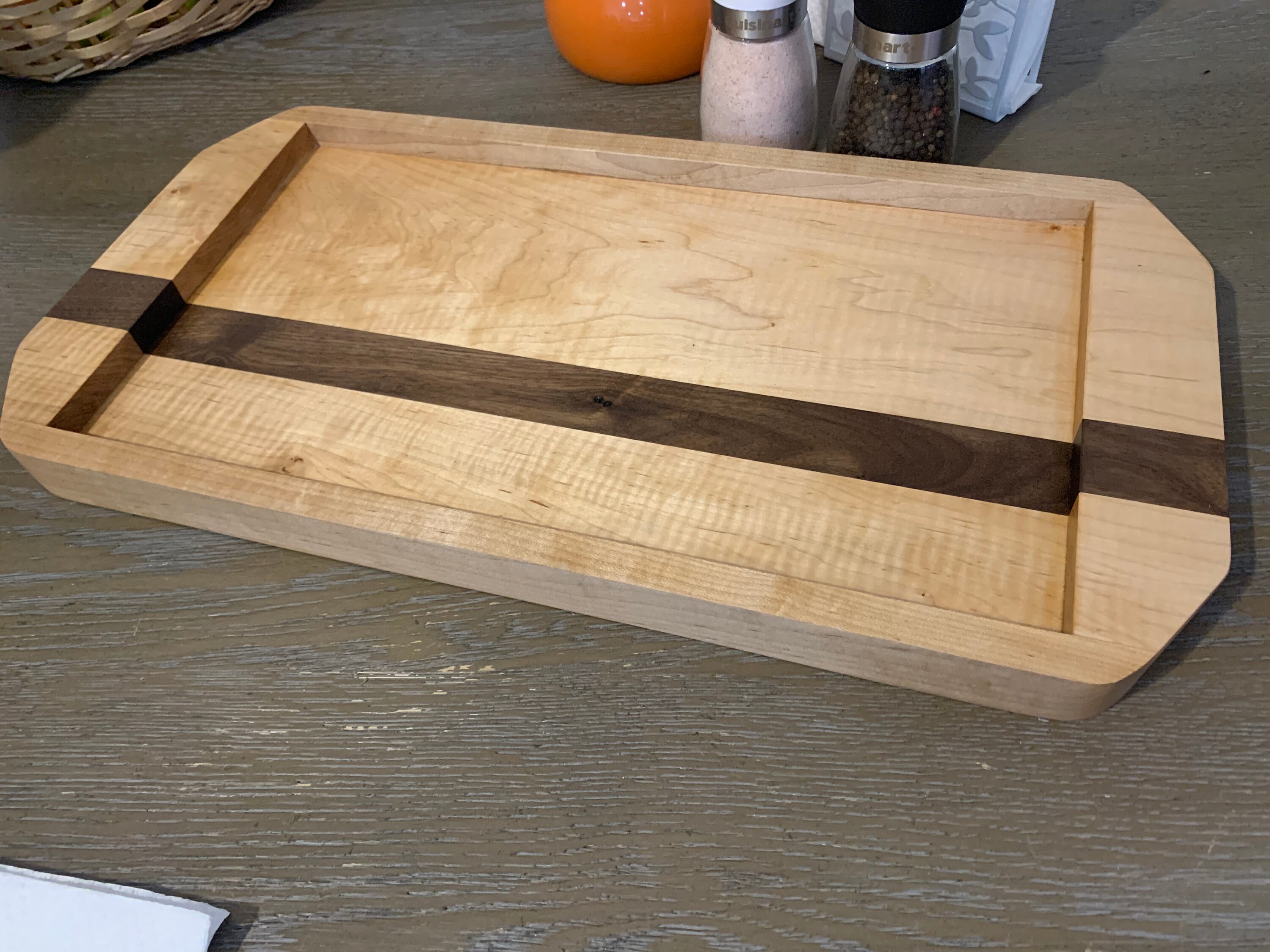 Maple and Black Walnut Serving Decorative Tray - Etsy