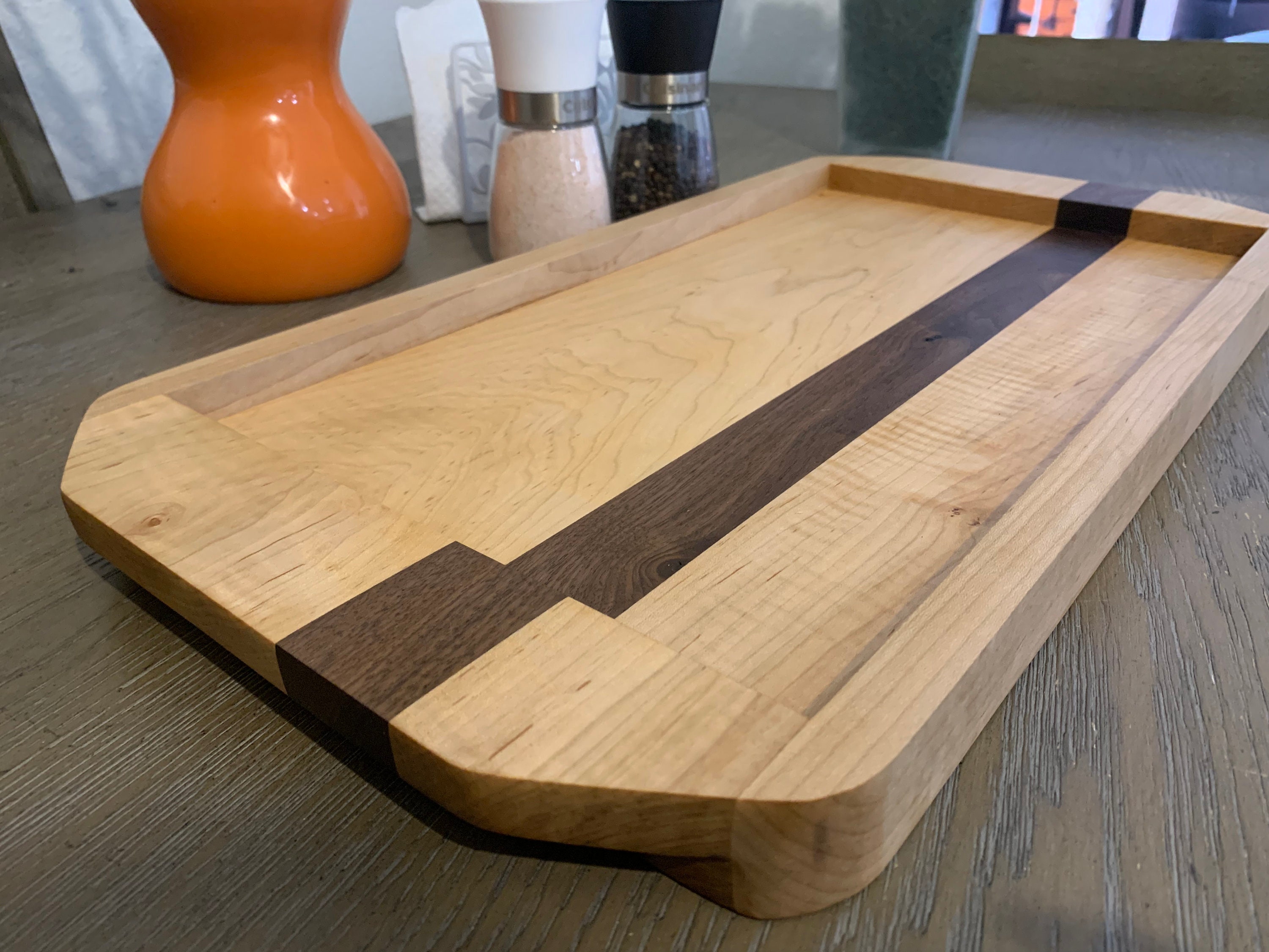 Maple and Black Walnut Serving Decorative Tray - Etsy