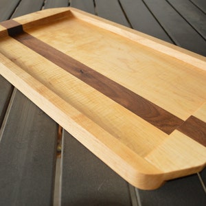 Maple and Black Walnut Serving Decorative Tray - Etsy