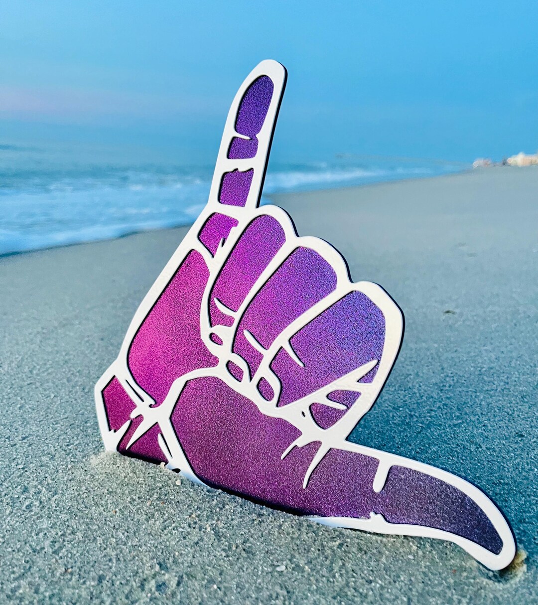 Shaka Schild Hang Lose Hand Symbol Surf Dekor Küsten Wand Kunst Strand ...