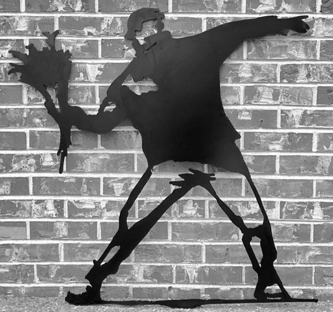 Rage by Banksy Rage, the Flower Thrower, Banksy, Banksy Flower Thrower ...