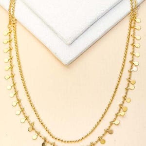 Catalina Double Layered Chain Necklace Layering Necklace Women's ...