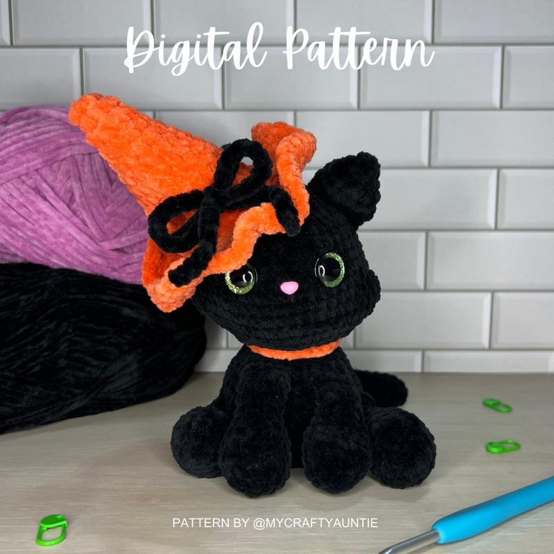 Crochet Halloween Cat Pattern [amigurumi] [digital Downloadable Pattern ...