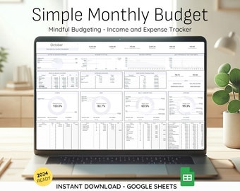 Simple Budget Spreadsheet Google Sheets Budget Template Expense ...