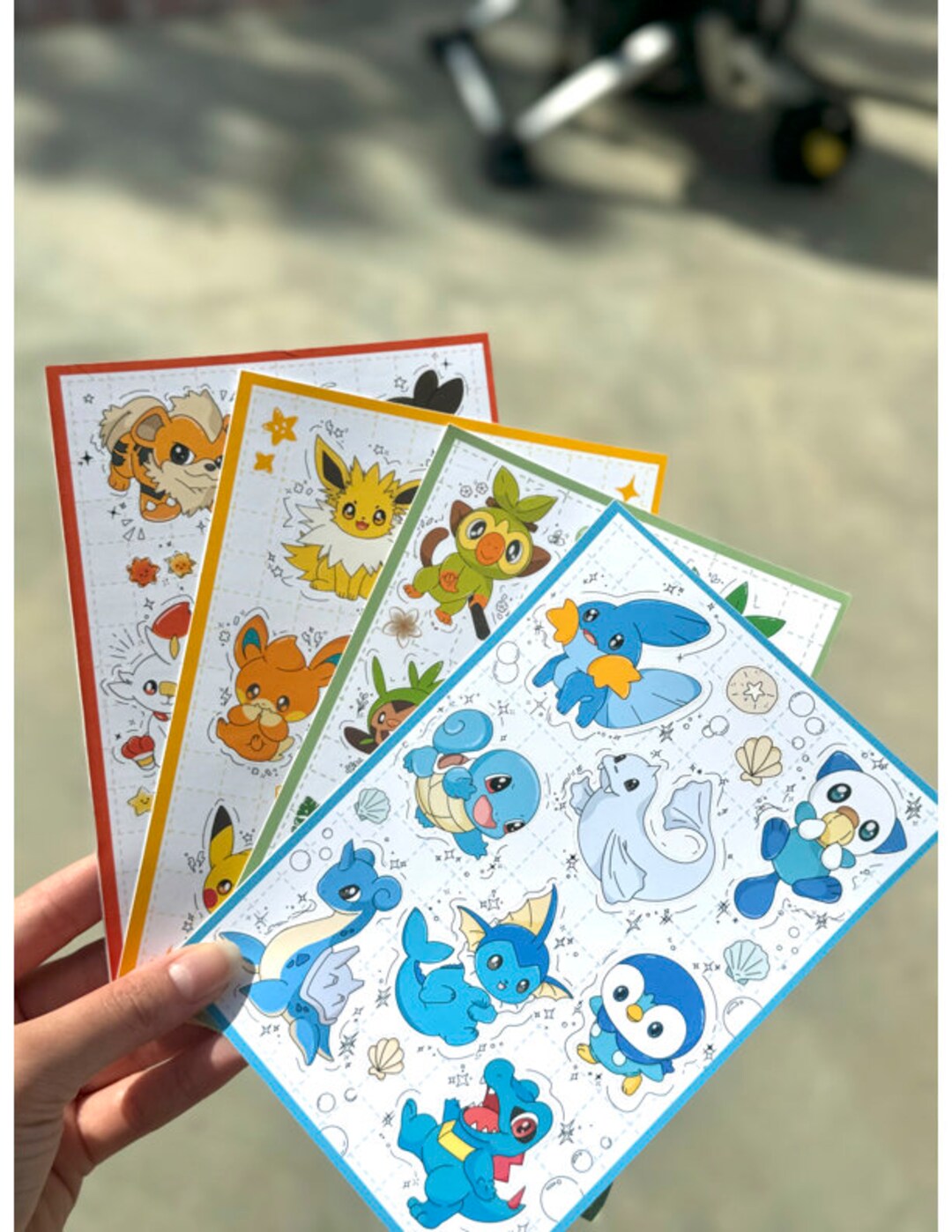 Pokemon Vinyl Sticker Sheet for Kids, Bullet Journaling, Scrapbooking ...