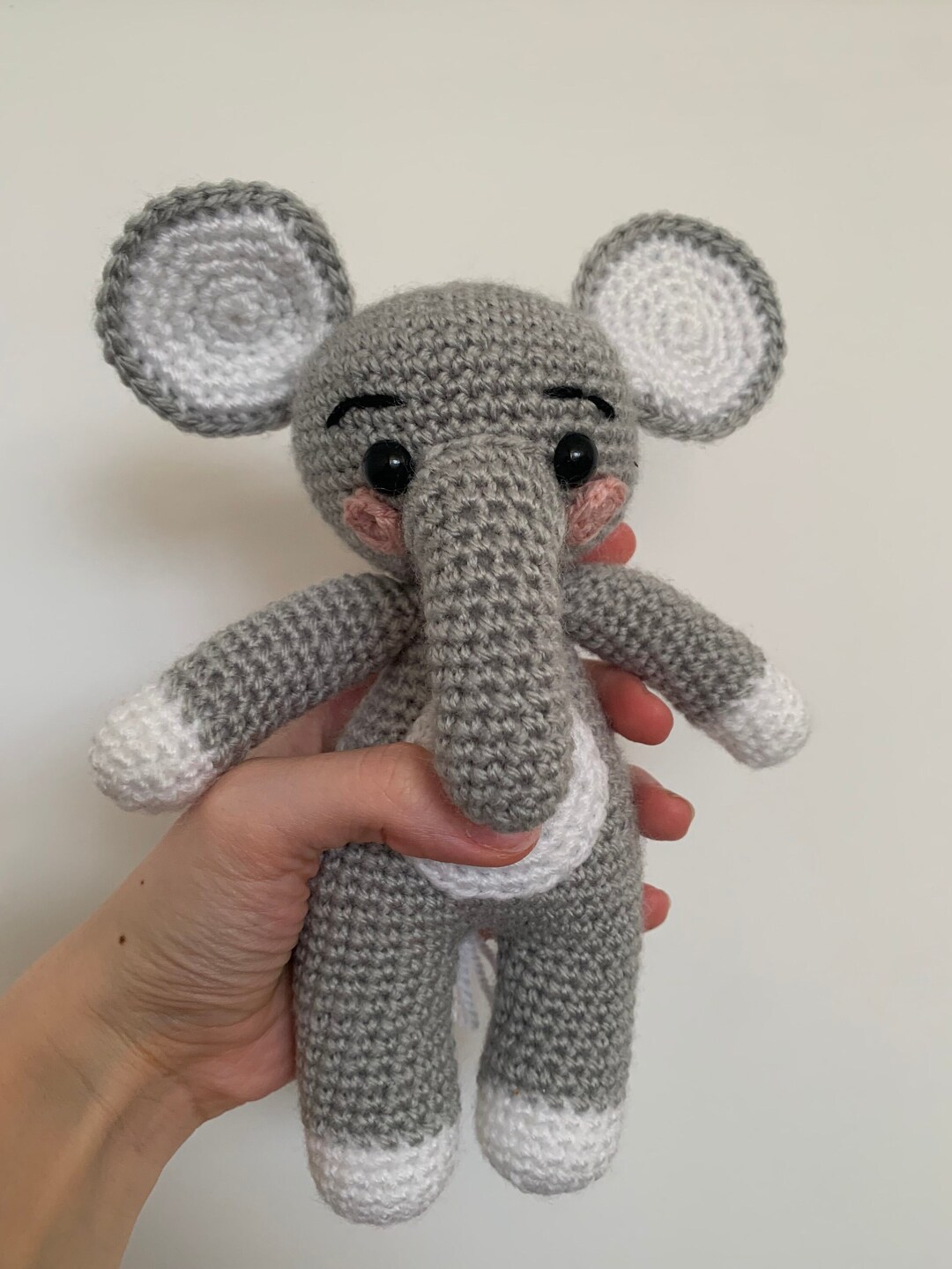 Handmade Crochet Stuffed Elephant - Etsy