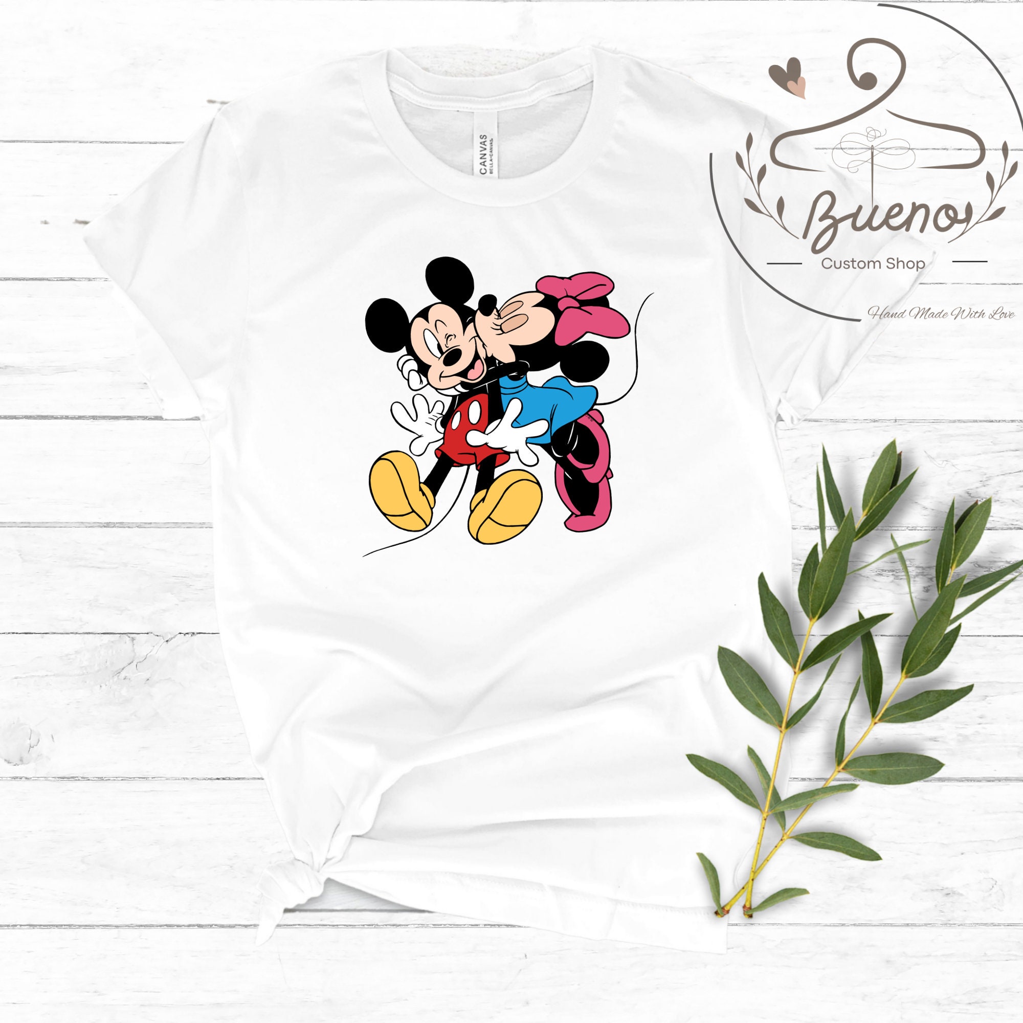 Vintage Mickey and Minnie Kissing Couple Shirt, Disney Nostalgia Mickey Mouse Shirt, Couple ...