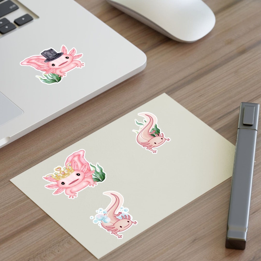Axolotl Sticker Sheets, Cute Animal Vinyl Decals, Gift for Kid Teen - Etsy