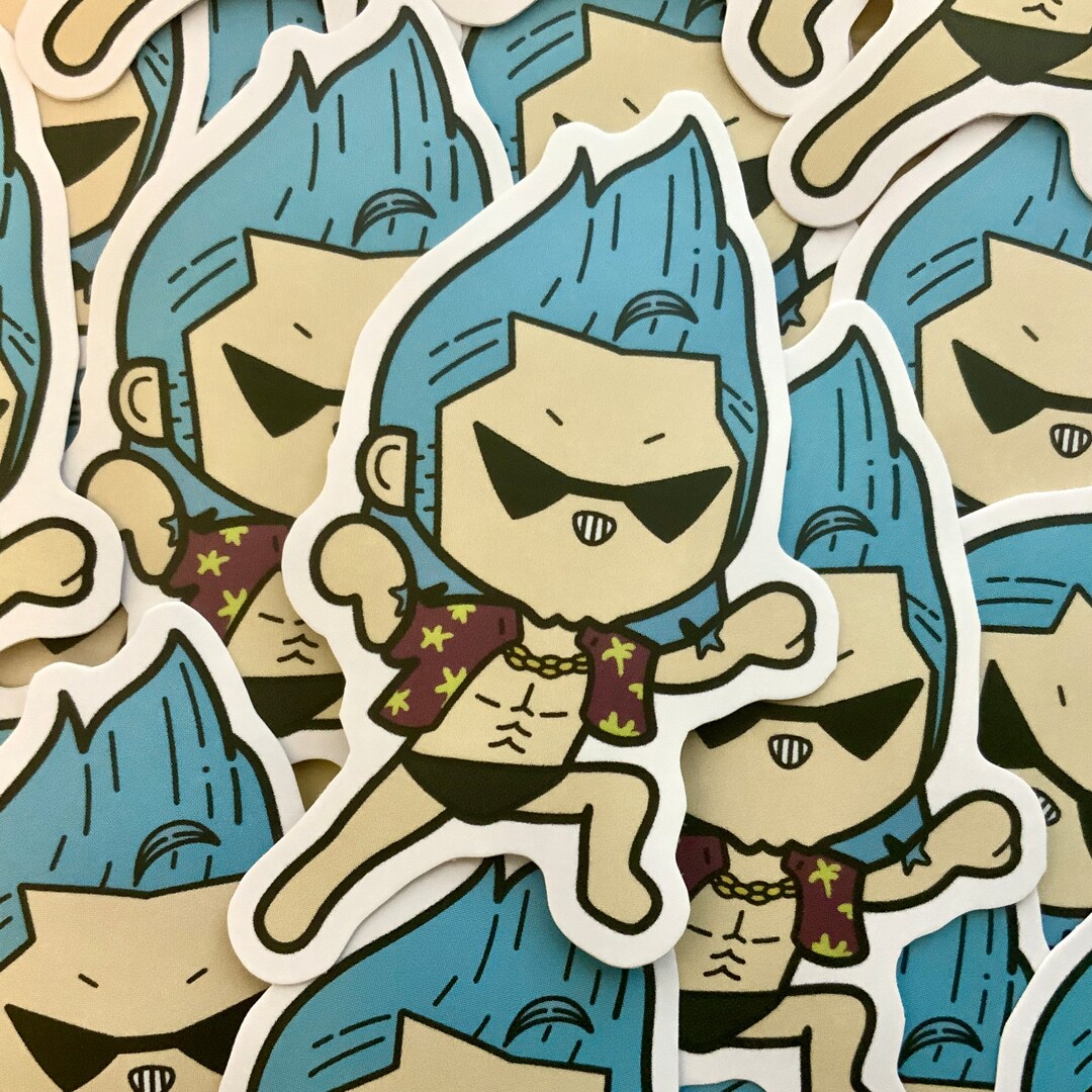 OP Cyborg Shipwright Pirate Anime Sticker - Etsy