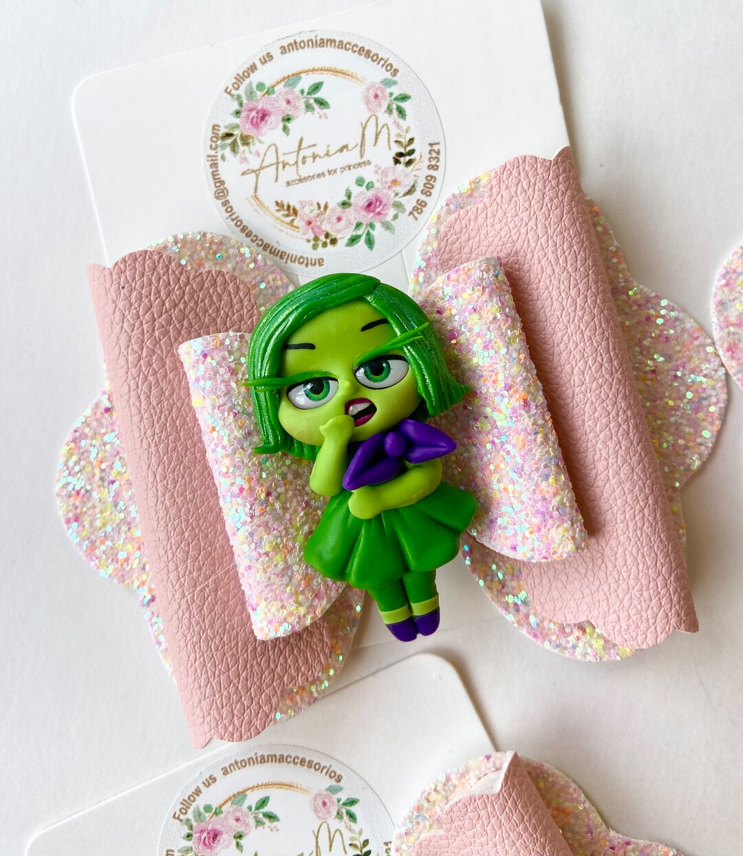 Bow Movie Inside Out 2 Envy Intensely Hair Accessories Feelings Disney ...