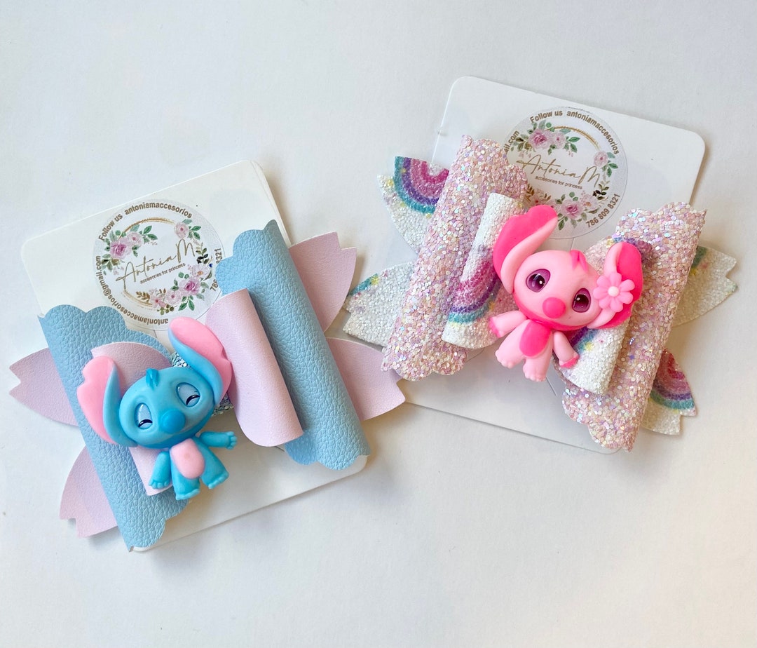 Stitch Angel Hair Clip - Birthday Hair Accessories - Gift for Girls ...