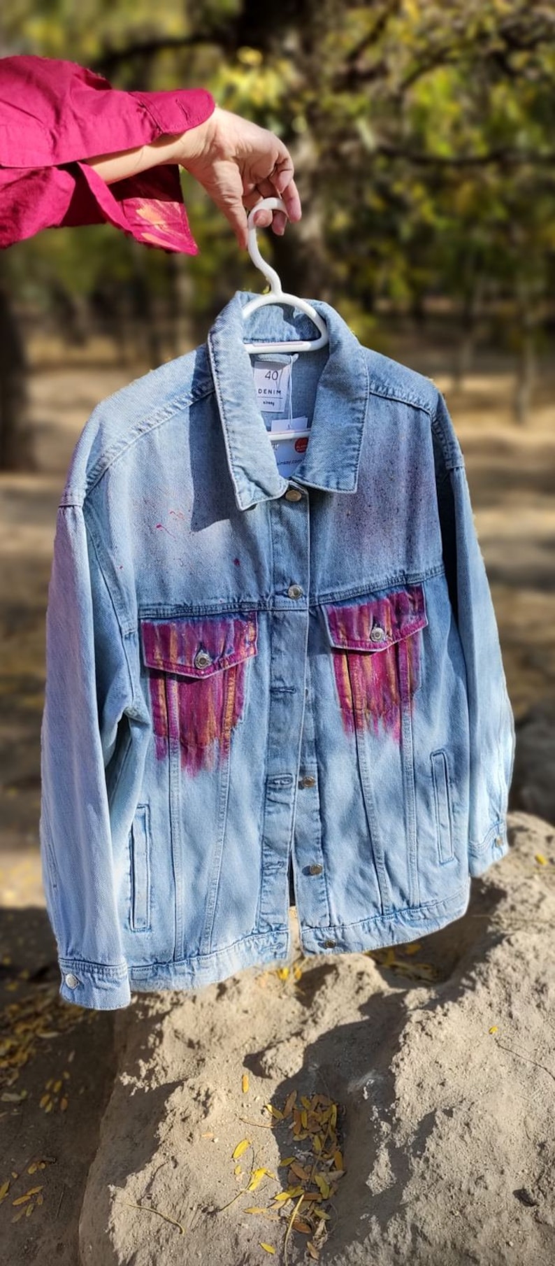 Personalized Denim Jacket, Custom Hand Painted Denim Jacket, Hand ...