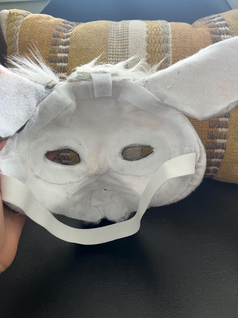 Spotted Dog With Ears Pinned Back With Removable Hair Tuff - Etsy