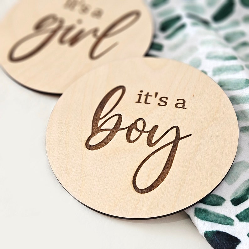 Gender Reveal Wood Sign, It's A Girl Sign, Baby Announcement Sign, It's ...