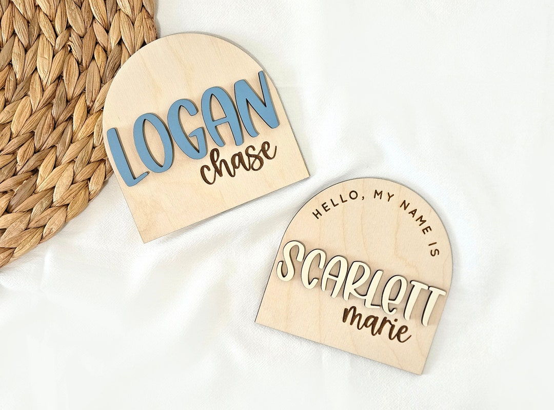 3D Baby Name Sign, Hello My Name is Sign, Hello World Name, Baby Name ...
