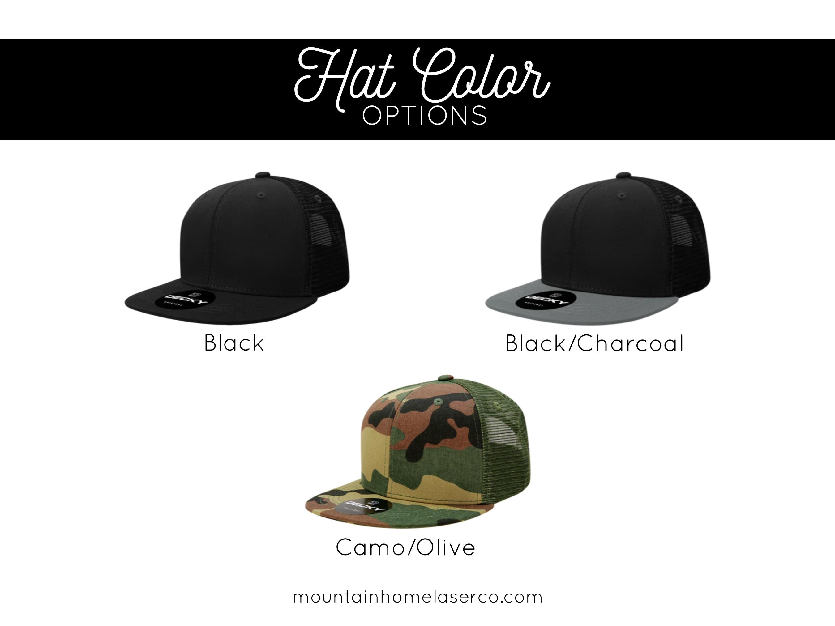 Adult Cap With Name Patch, Personalized Name Hat, Flat Bill Name Cap ...