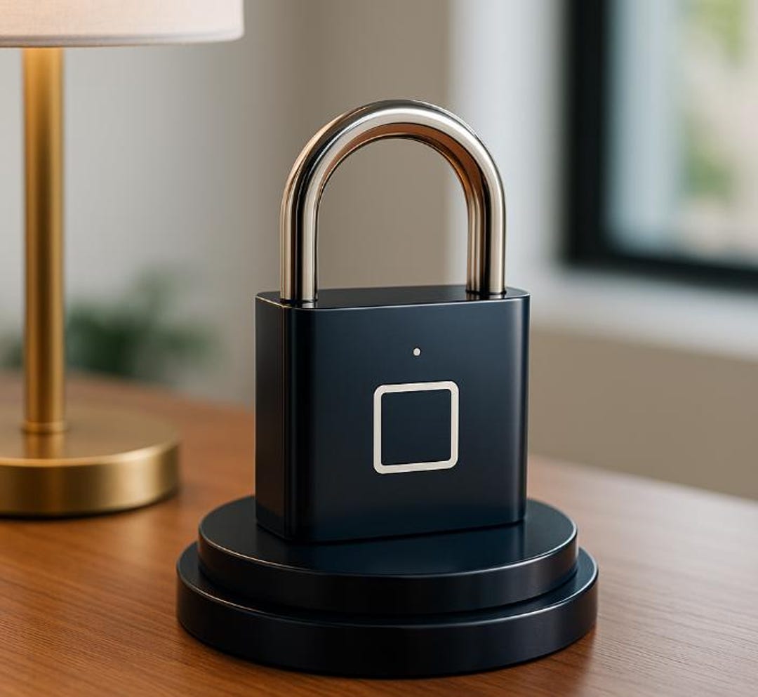 Fingerprint Padlock – Smart Biometric Lock for Gym, Luggage, Backpack ...