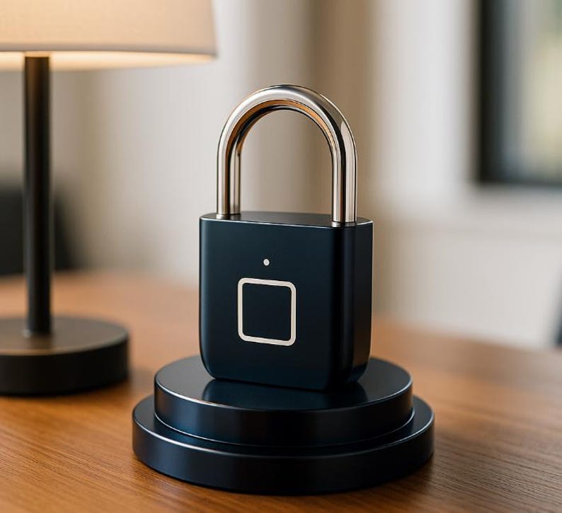 Fingerprint Padlock – Smart Biometric Lock for Gym, Luggage, Backpack ...