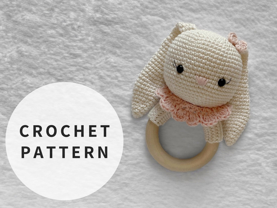 PATTERN: Bunny - Rattle Pattern - Amigurumi Bunny Pattern - Crocheted ...