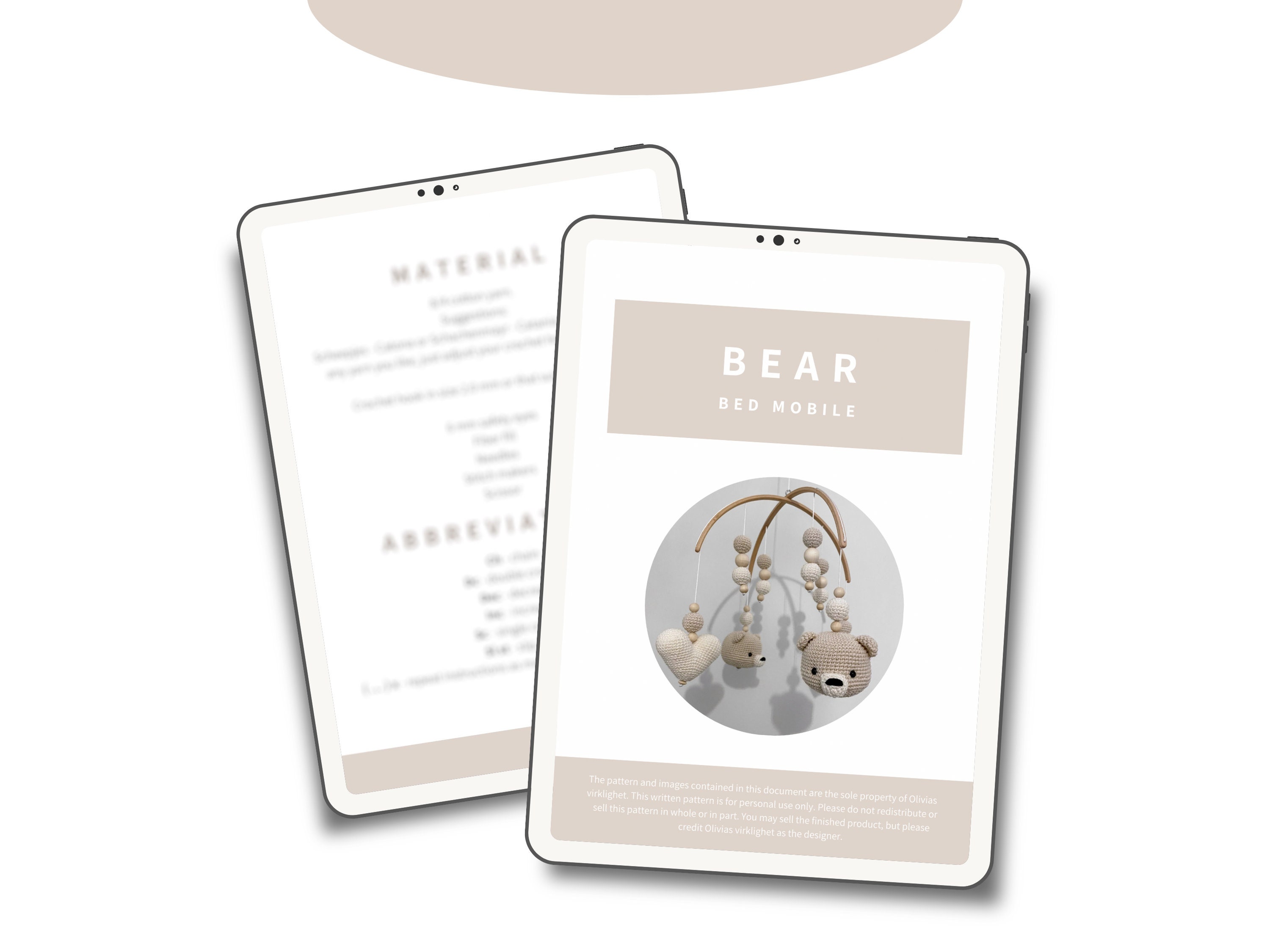 PATTERN: Bear Bed Mobile Pattern Amigurumi Bear Pattern - Etsy