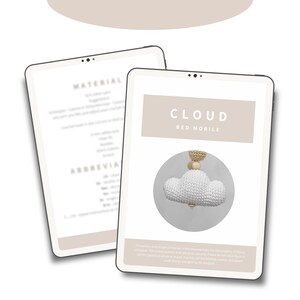 PATTERN: Cloud - Bed Mobile Pattern - Amigurumi Cloud Pattern - Crocheted Cloud Bed Mobile ...