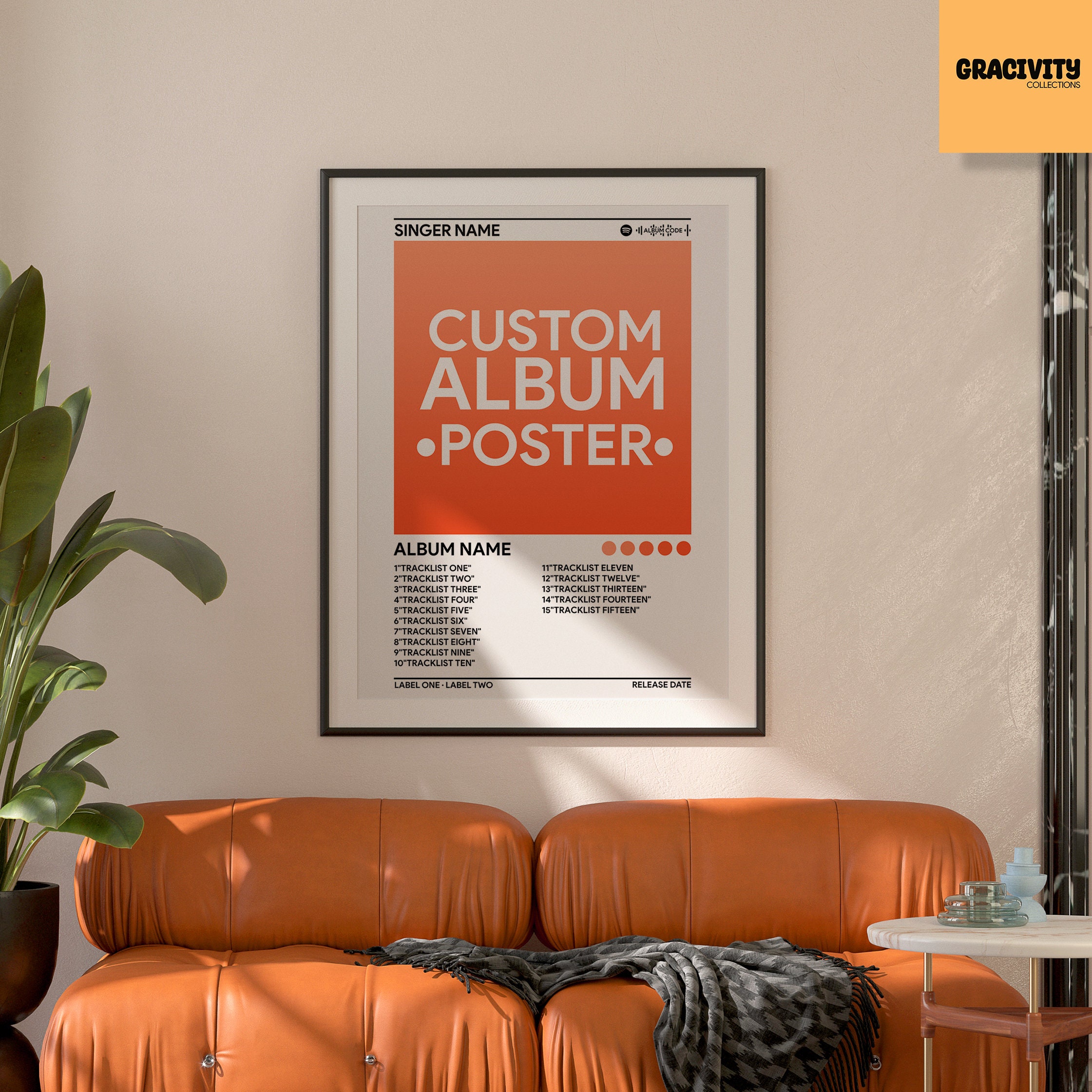 Custom Album Cover Poster / Personalized Gift / Wall Art / Home Decor ...