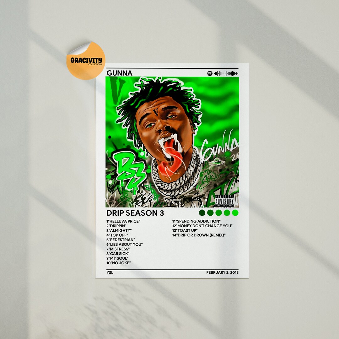 Gunna Drip Season 3 / Album Poster / Wall Art / Home Decor / Gunna ...