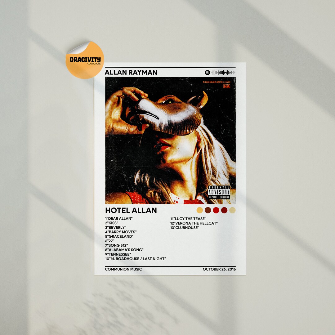 Allan Rayman Hotel Allan / Album Poster / Wall Art / Home Decor / Allan ...