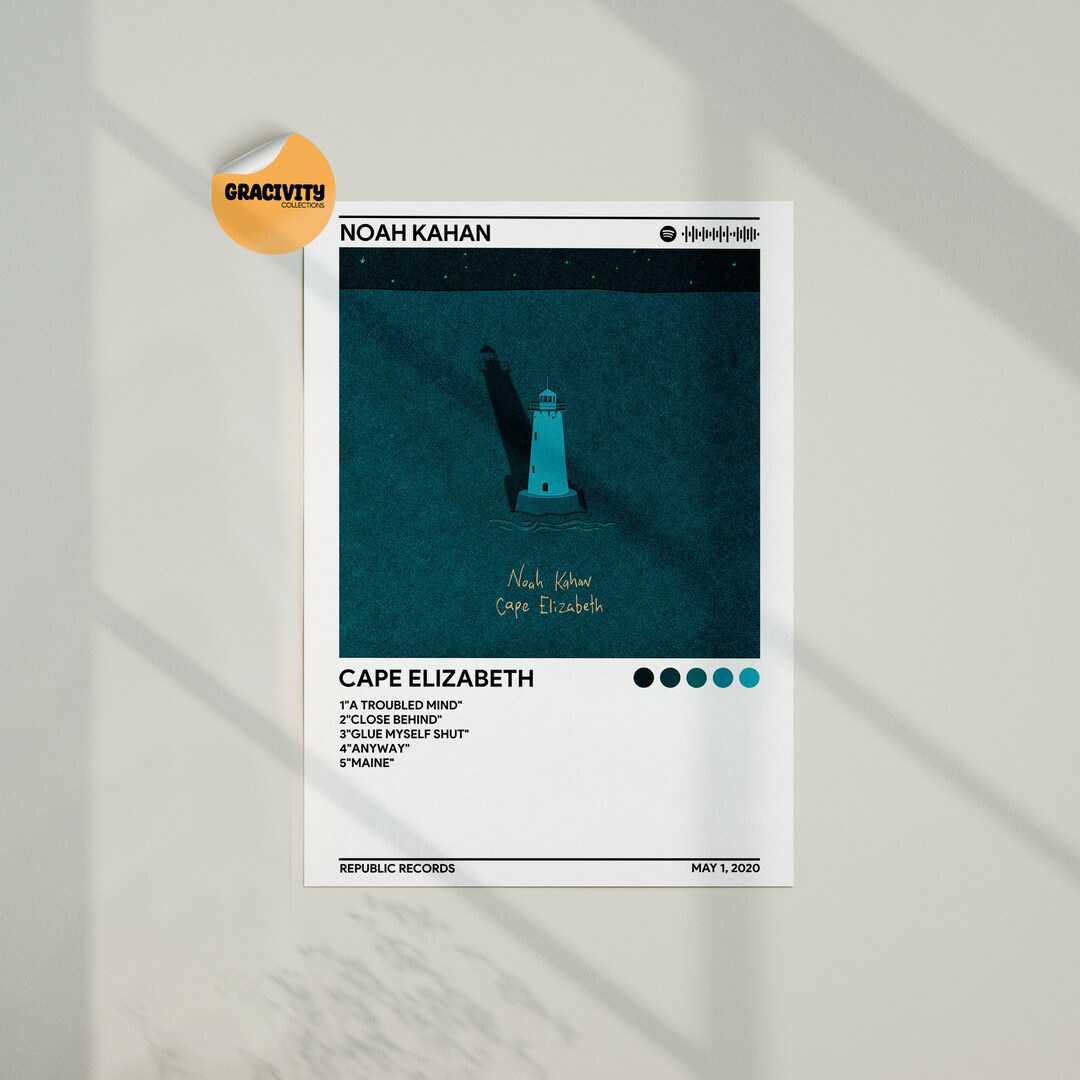 Noah Kahan Cape Elizabeth / Album Poster / Wall Art / Home Decor / Noah ...