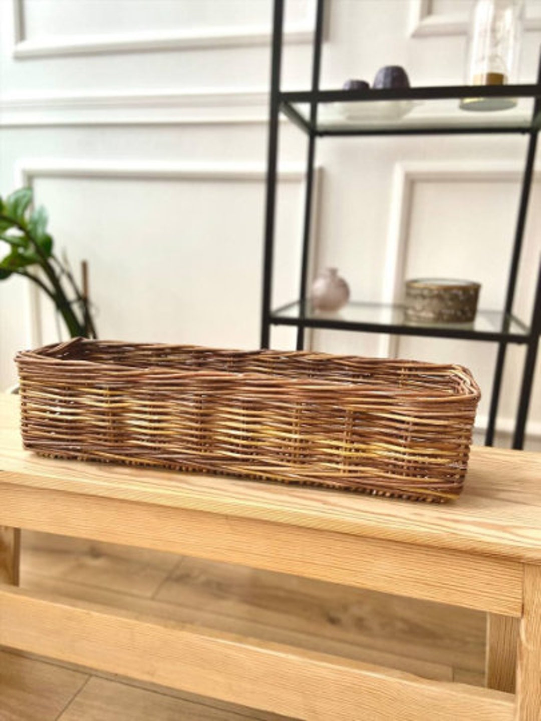 Extra Long Basket for Shelf. Narrow Storage Box. Very Long Basket. Loft ...
