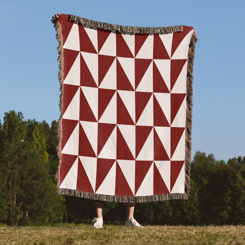 Geometric Blanket - Etsy