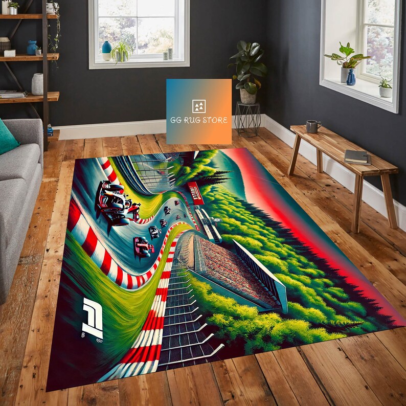 Nürburgring Rug, Racing Circuit Rug, Legendary Track Rug, Car Art Rug ...
