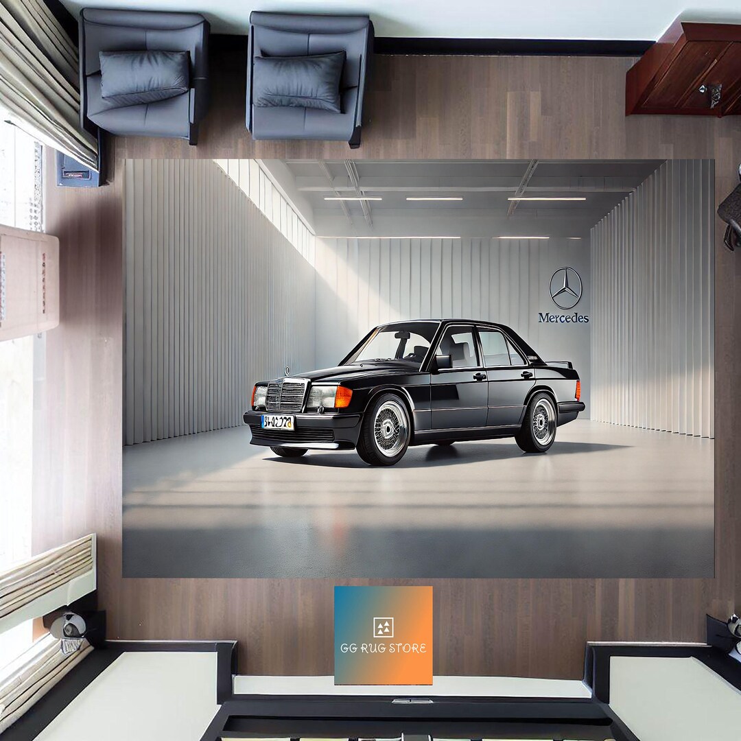 190E Evo, Mercedes-benz Rug, Car Art, Luxury Decor, Auto Gift, Style ...