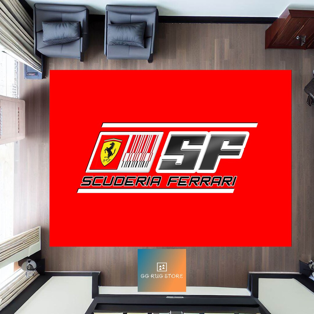 Formula 1 Rug, F1 Rug, Motor Sport Rug, Ferrari Rug, Scudderia Ferrari ...