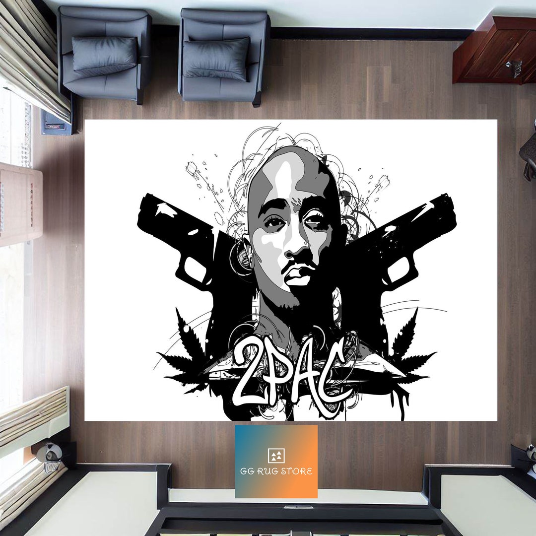 Tupac Rugs, 2pac Rug, Famous Rug, Outdoor Rug, Hip Hop Legends Rug, Hip ...