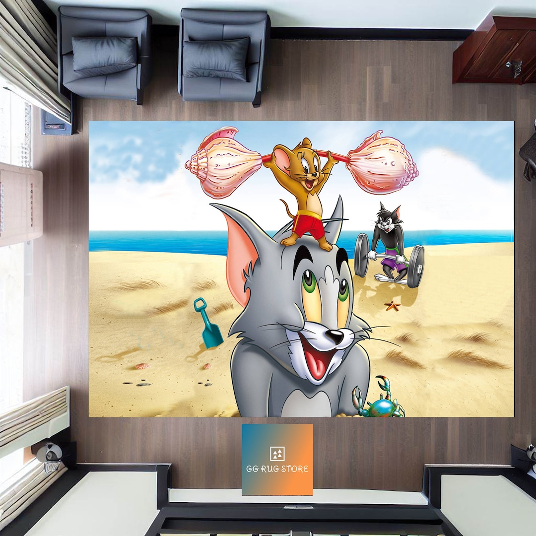 Tom and Jerry Rug Young Room Rug Art Design Rug Livingroom - Etsy