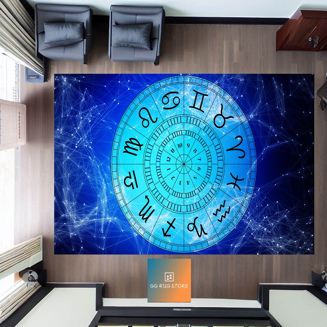 Constellations Rug, Space Rug, Astrology Rug, Zodiac Signs Rug ...