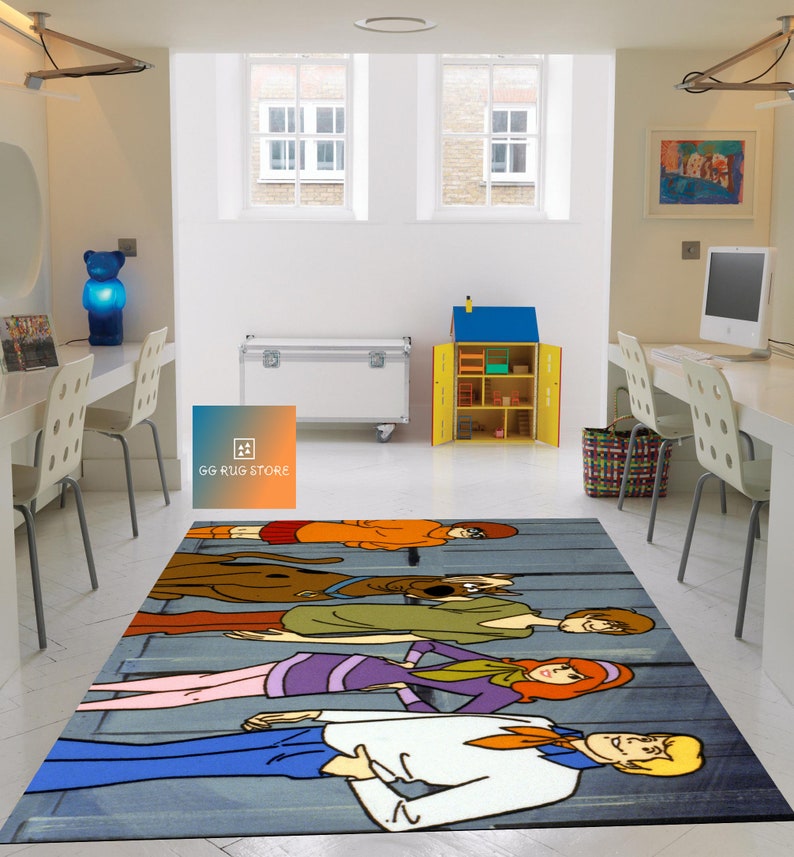 Scooby Doo Rug, Cartoon Rug, Scooby Doo Decor, Kids Room Rug, Nonslip ...