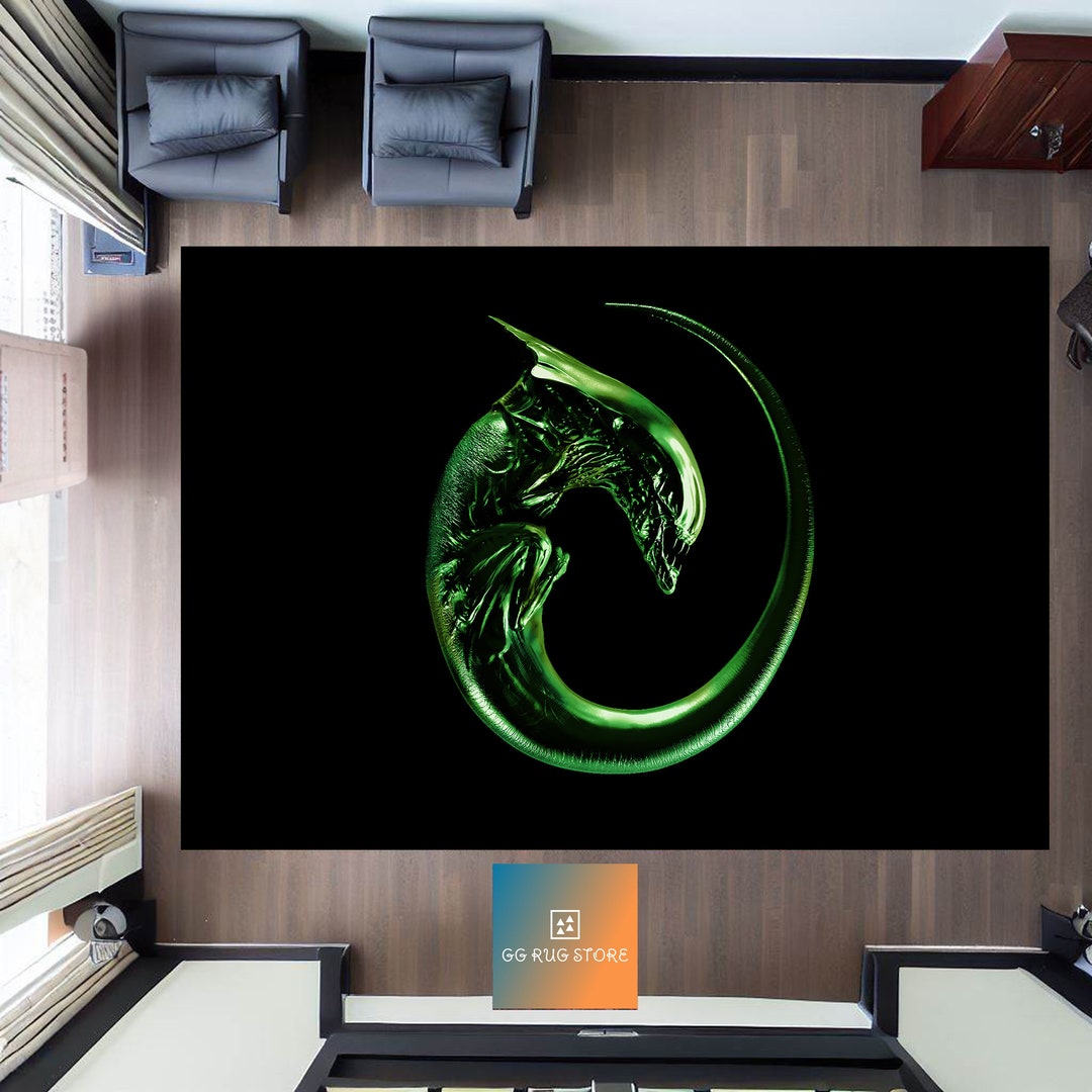Alien, Alien Themed Rug, Armed Men Theme, Fantastic Rug, Science Rug ...