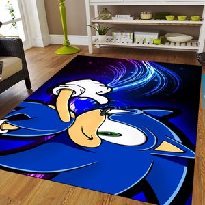 Sonic Theme Playmat, Sonic Family, Birthday Gift Rug, Kids Room Decors ...