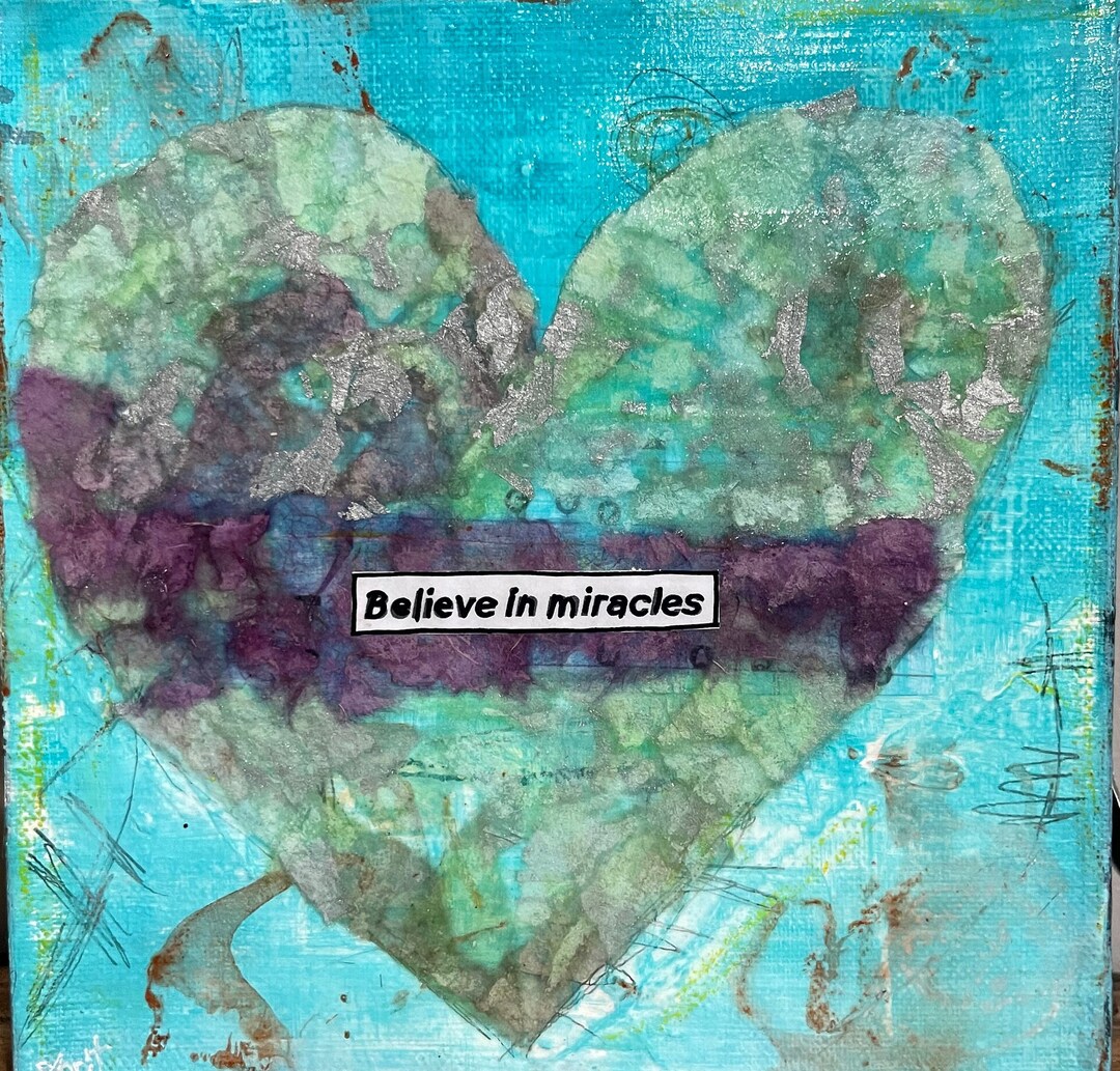One of a Kind, Original ,unique Heart Art ,wall Art Canvas 8 X8 Love - Etsy