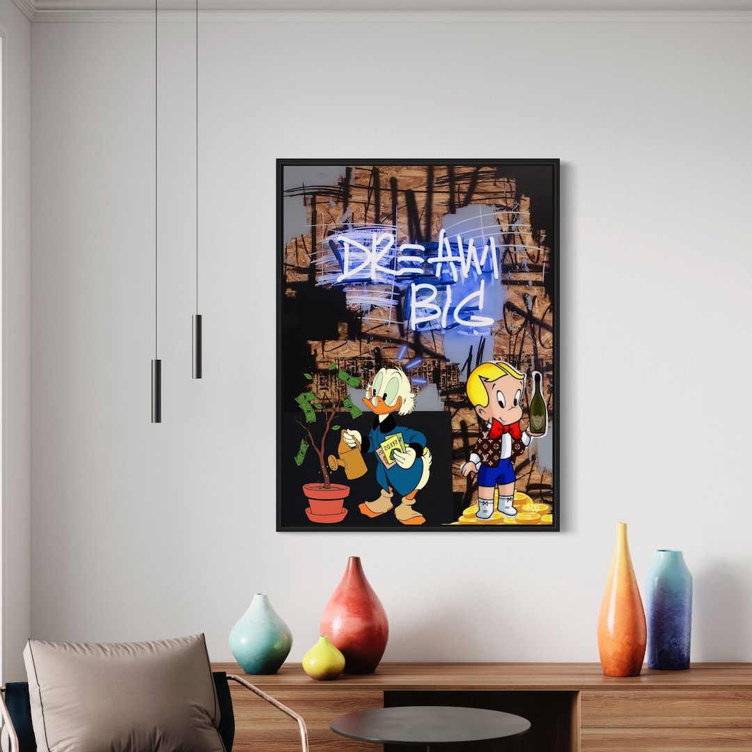 Monopoly Art Print, Pop Art Monopoly Canvas, Modern Canvas Painting ...