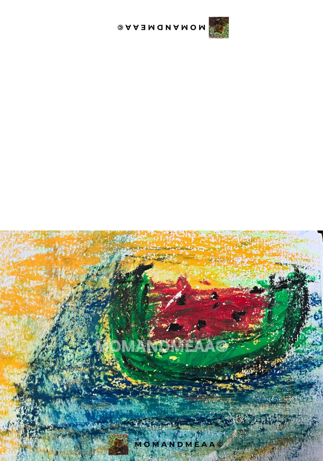 Watermelon Best Wishes Card. Donates to Charity - Etsy