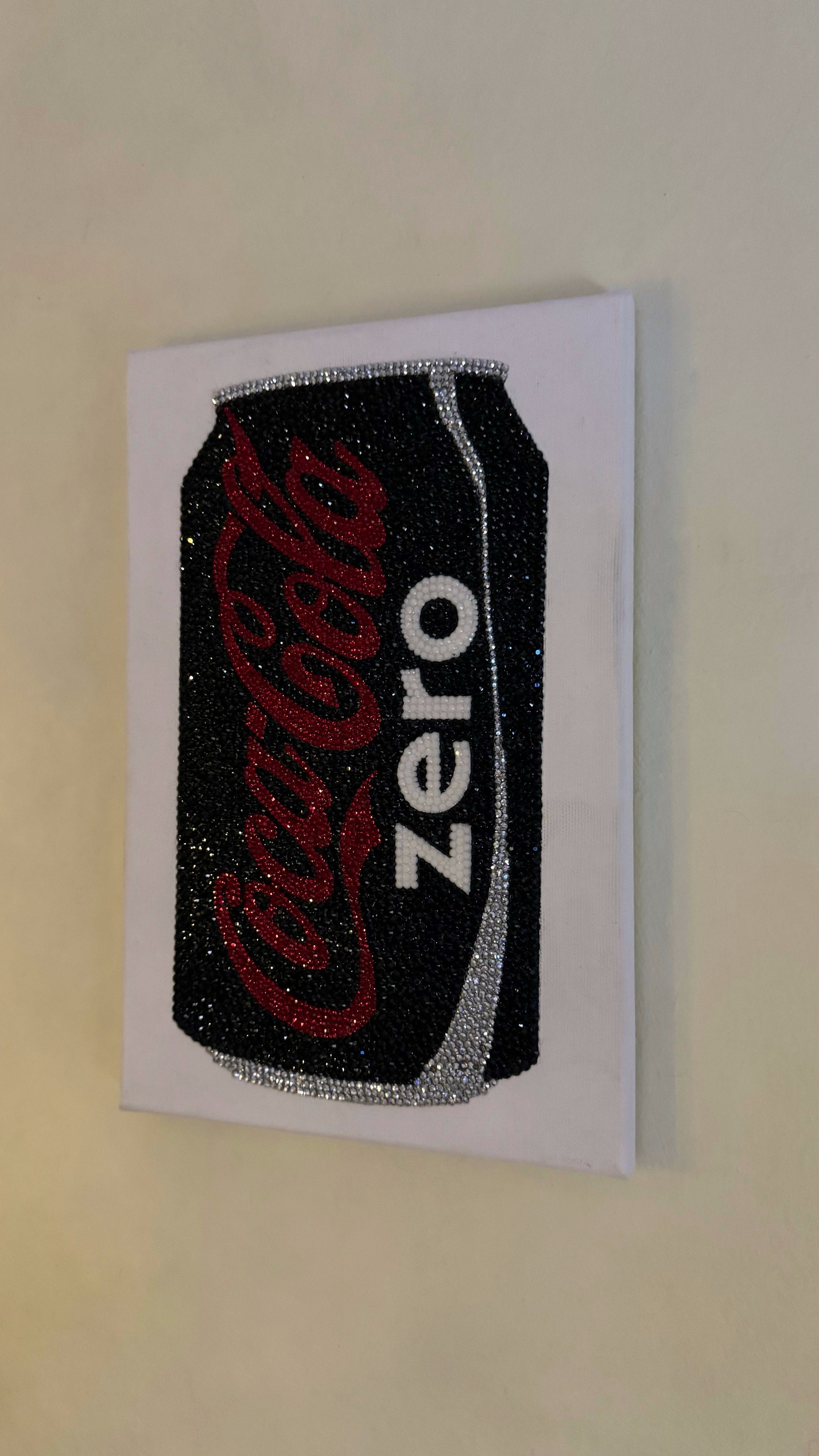 COCA COLA ZERO 20x30cm Bedazzled Custom Painting Art From Rhinestones ...