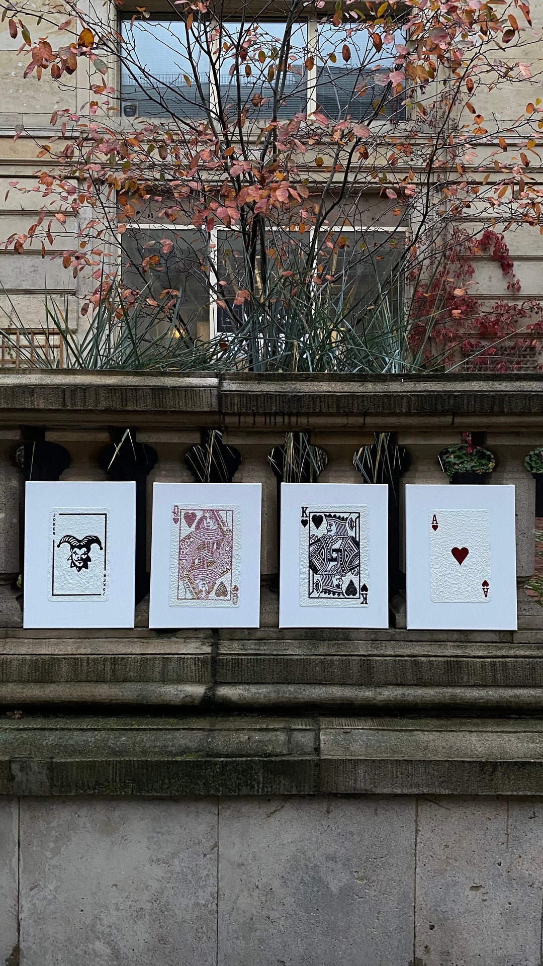 PLAYING CARDS 4pcs 30x40cm Bedazzled Custom Painting Art From ...